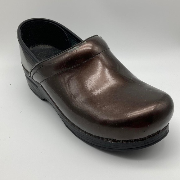 Dansko | Shoes | Metallic Brown Leather Dansko Clogs | Poshmark